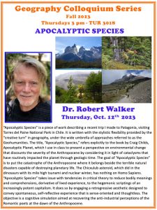Geography Colloquium: Apocalyptic Species - Geography