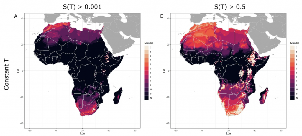 Mean daily temperatures predict the thermal limits of malaria ...