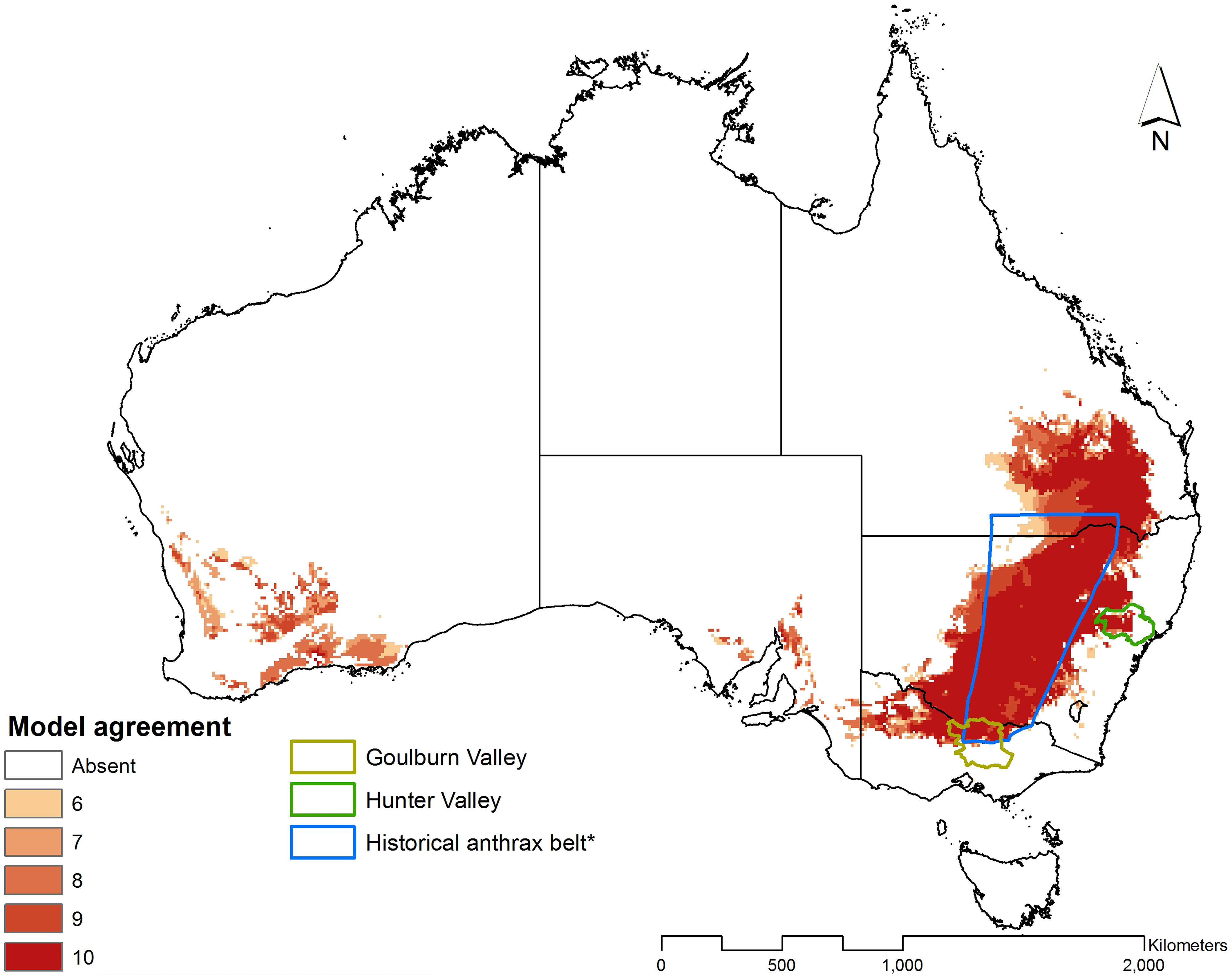 Redefining the Australian Anthrax Belt: Modeling the Ecological Niche ...