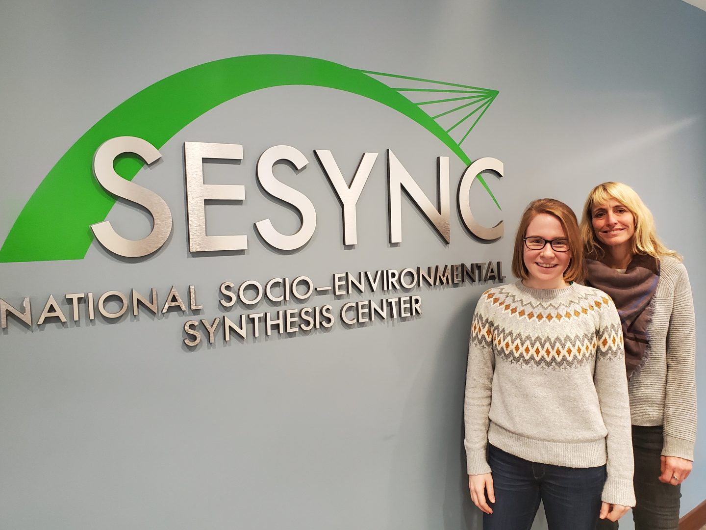 Carly Muir and Audrey Smith at SESYNC - Geography