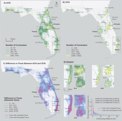 Multiscale Complex Network Analysis of Commuting Efficiency: Urban ...